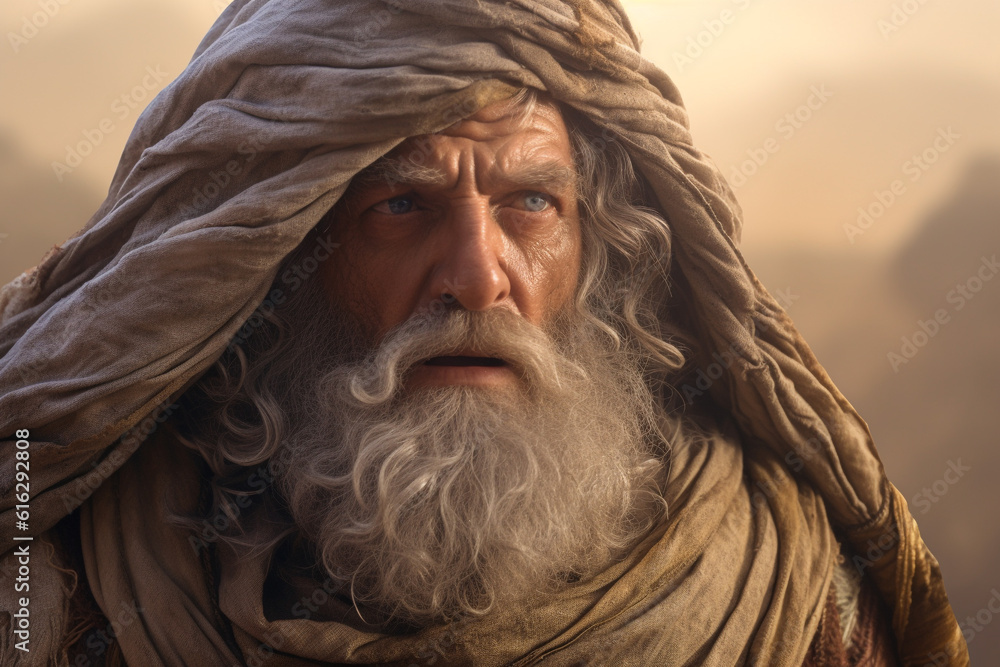 Moses leads the Jews through the desert, Moses led his people to the ...