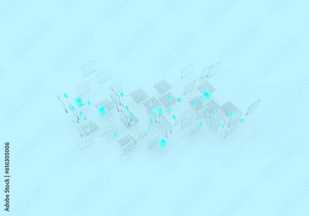 Pattern windows glass. 3d rendering illustrations on the theme of ...