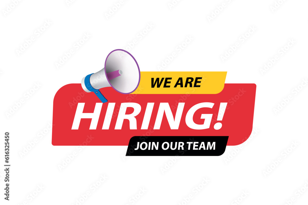 Vector we are hiring banner. Hiring recruitment design. We are hiring ...
