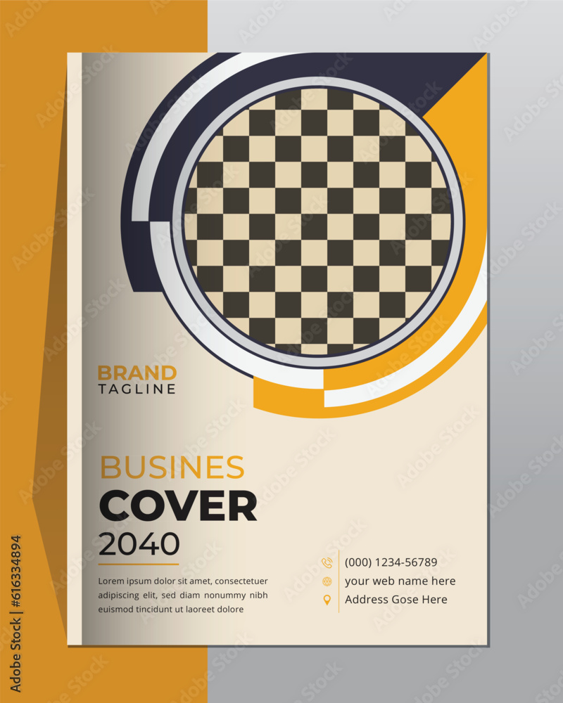 Corporate business brochure book cover template design with Leaflet ...