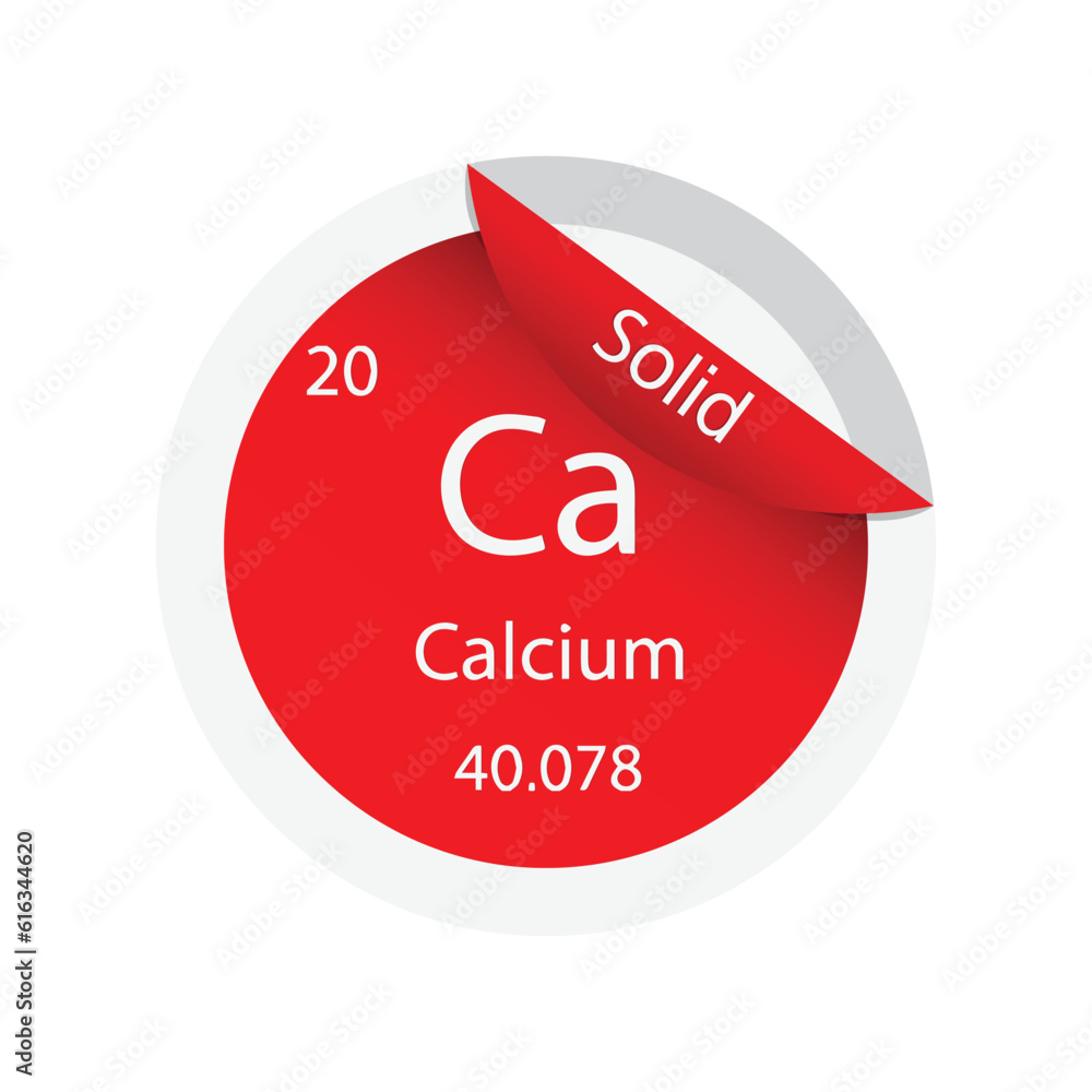 illustration of chemistry, The periodic table of the elements, Calcium ...