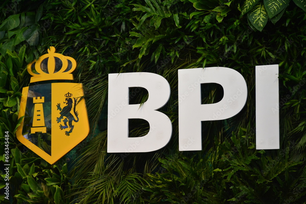 Bpi (Bank of Philippine Islands) booth sign at Manila International ...