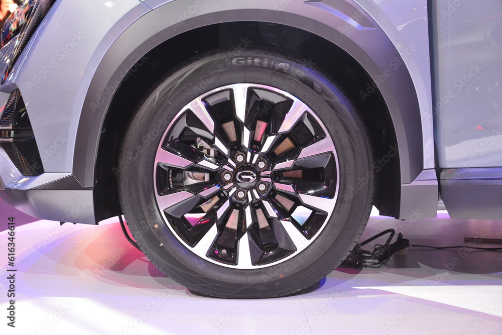 Gac emkoo wheel at Manila International Auto Show in Pasay, Philippines ...