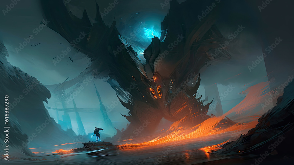 Generative AI illustration digital abstract impressionism painting of ...