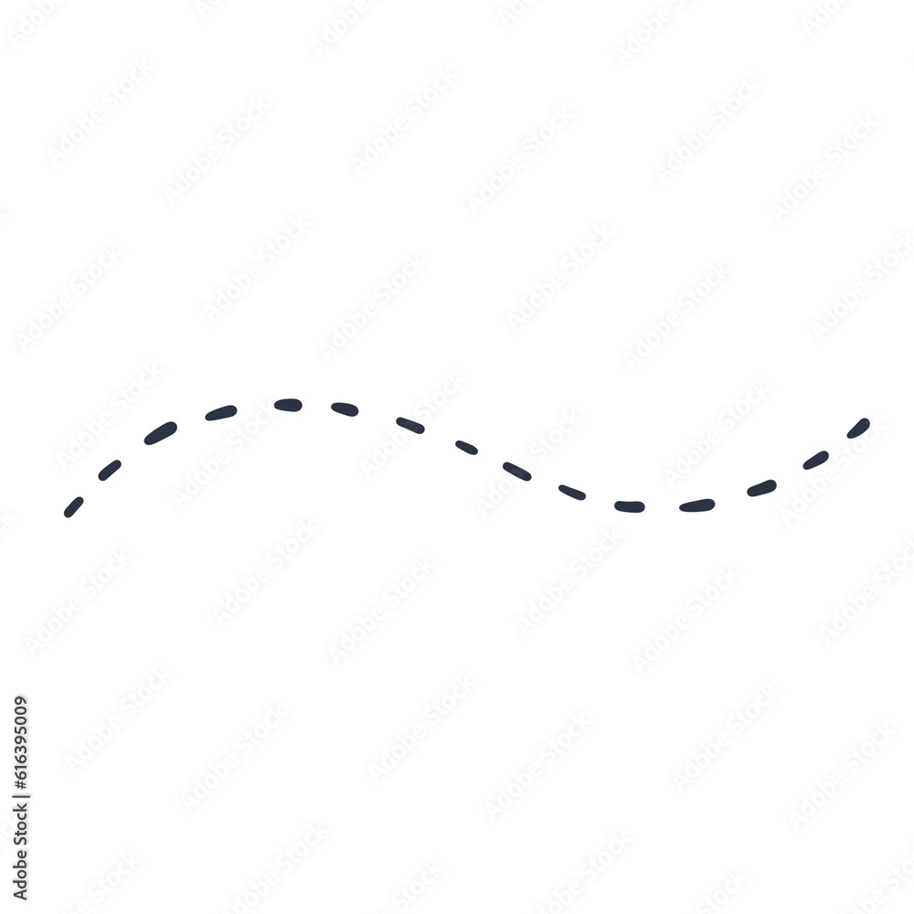 Curvy Lines Dotted Dashed Wave Wavy Doodle Note Stock Illustration ...