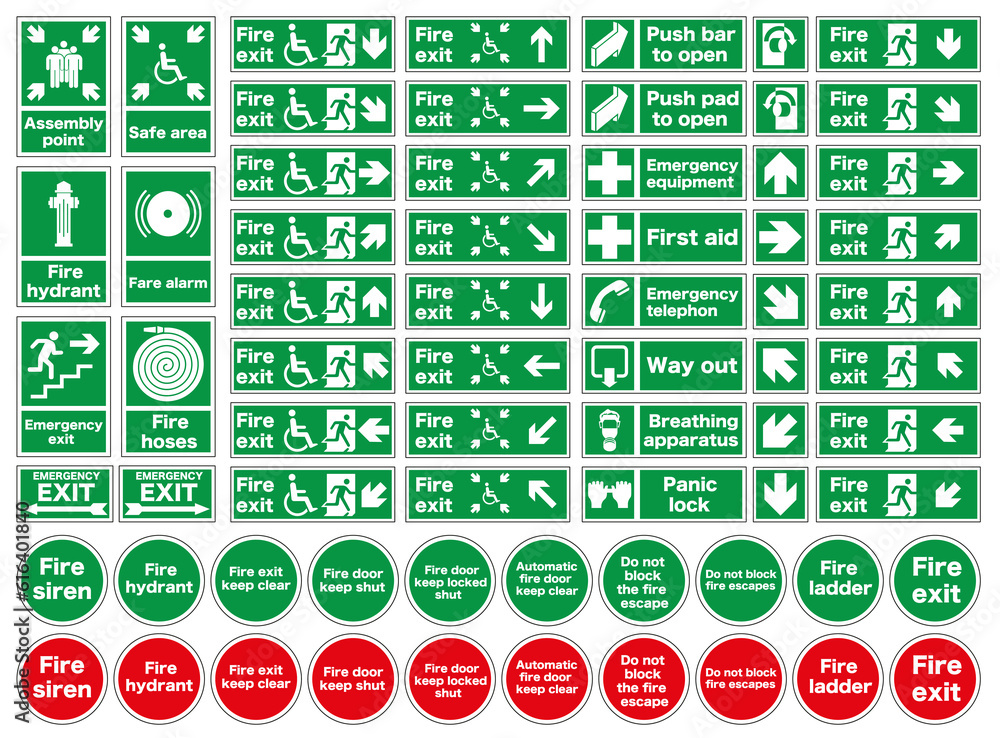 Poster Commonly used signs in case of fire – Wall Art | UkPosters