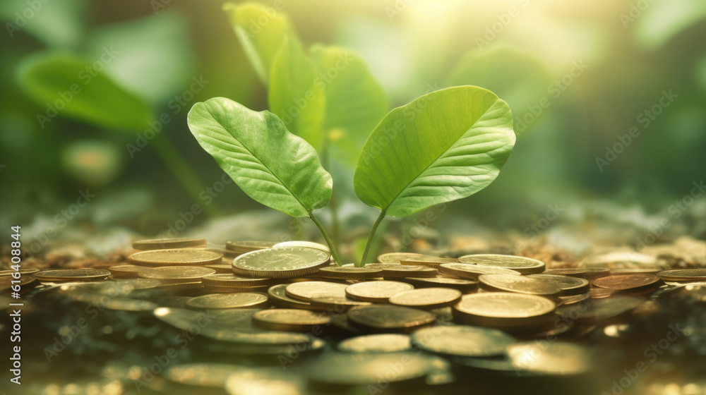 ESG concept of environmental, social, and governance.ESG small tree on ...