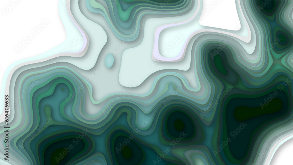 Vecteur Stock paper cut 3d render topography abstract ,beautiful deep ...