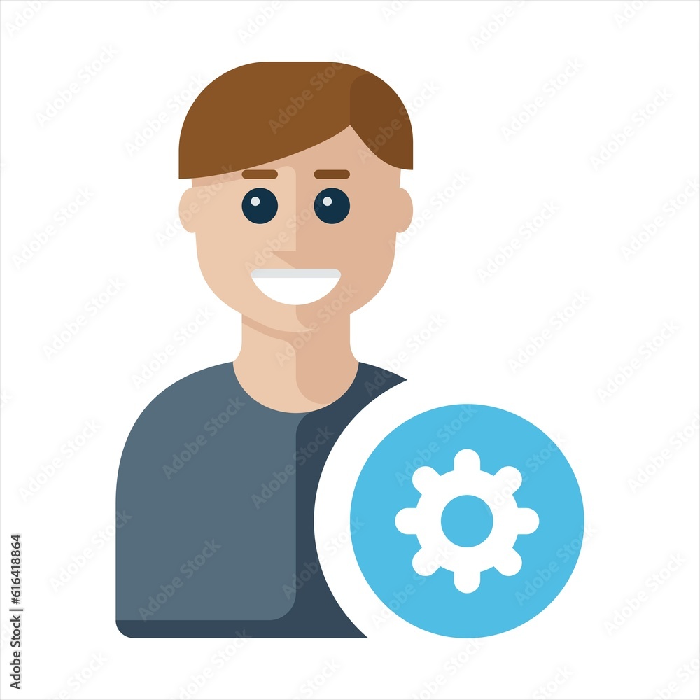 Vector illustration of employee management icon sign and symbol ...