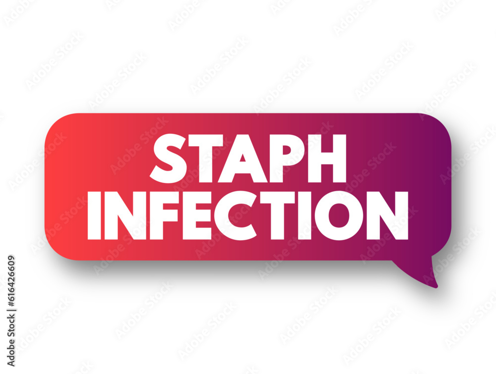 Staph Infection - are caused by staphylococcus bacteria, medical text ...