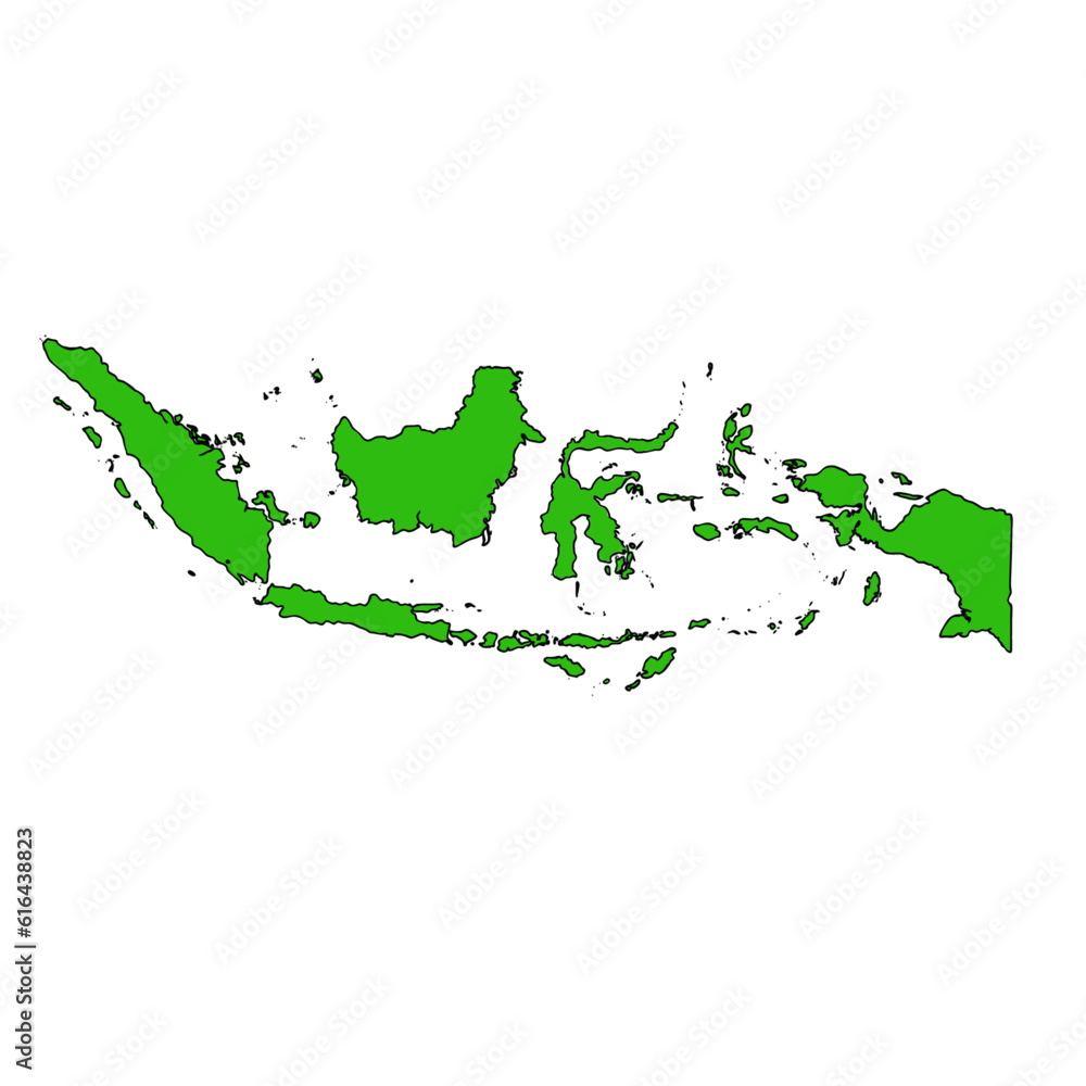 Indonesian map, peta negara indonesia country Stock Vector | Adobe Stock