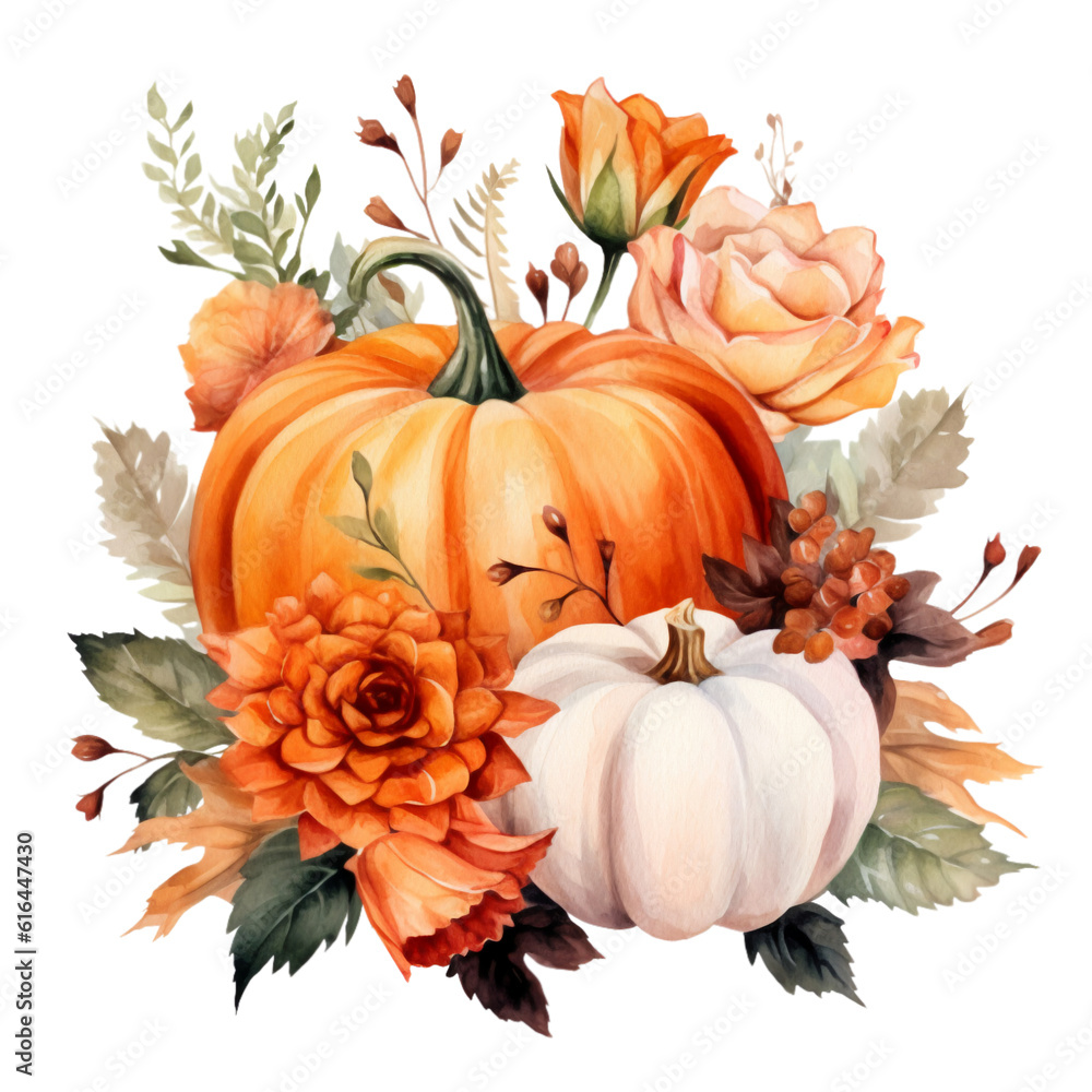 Pumpkin Flower Clipart