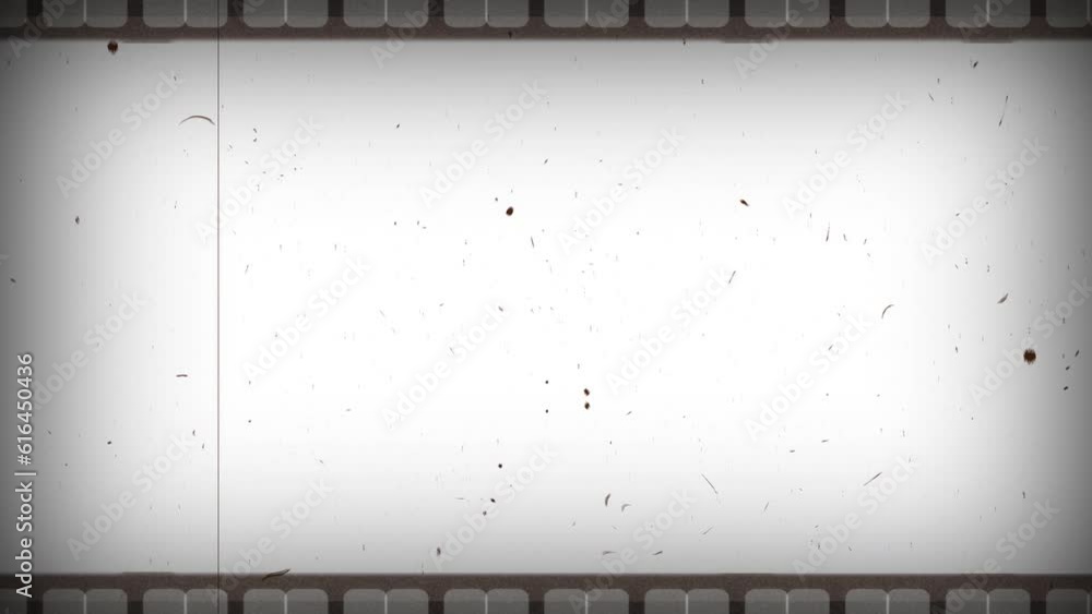Vintage looping film strip background. 4K reel clutter old tv grain ...