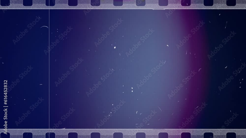 Vintage looping film strip background. 4K reel clutter old tv grain ...