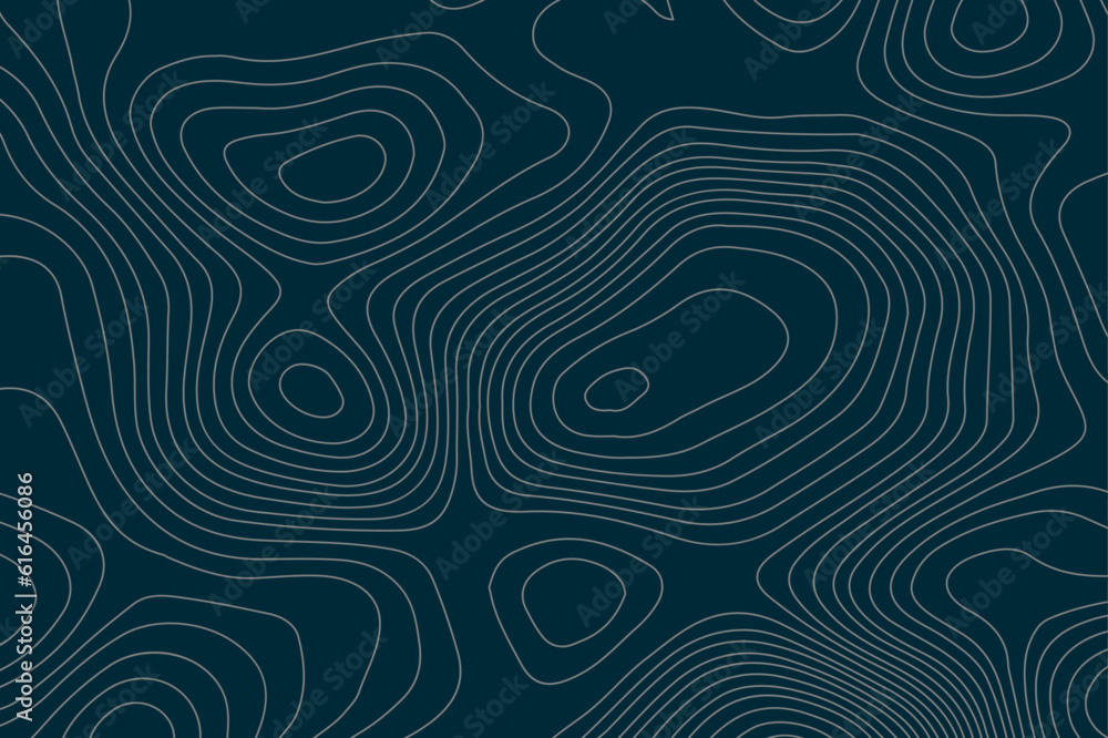 Abstract topographic wavy curve line background. Topography map pattern ...