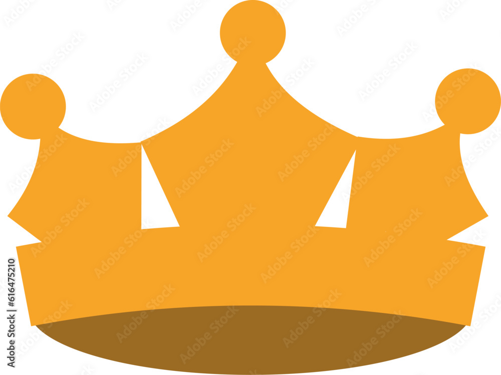 yellow cartoon crown on transparent background Stock Vector | Adobe Stock