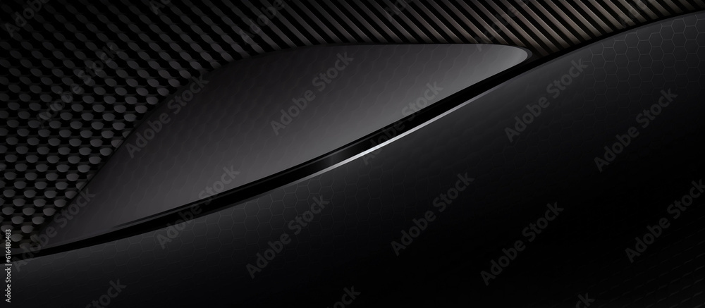 Abstract background dark with carbon fiber texture vector illustration ...