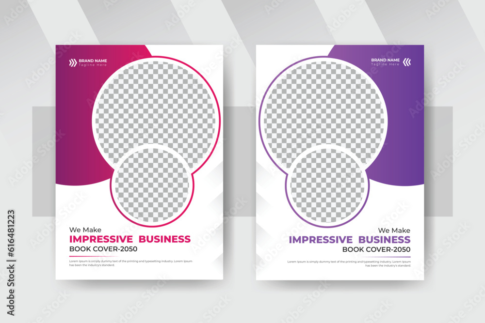 Corporate book cover design, Business brochure cover design in A4 for ...