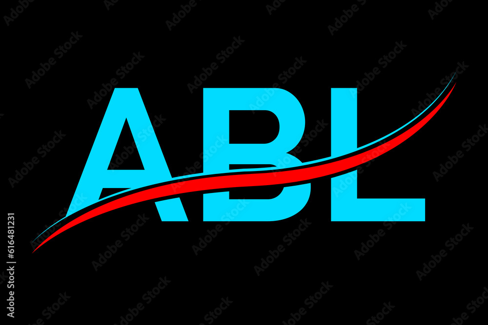 ABL logo. ABL latter logo with double line. ABL latter. ABL logo for technology, business and ...