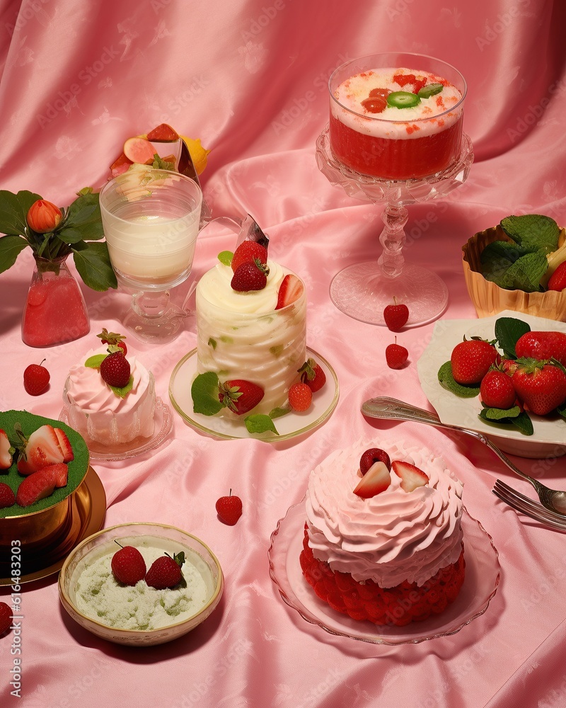 This picture of a delicious, indulgent table filled with sweet treats ...