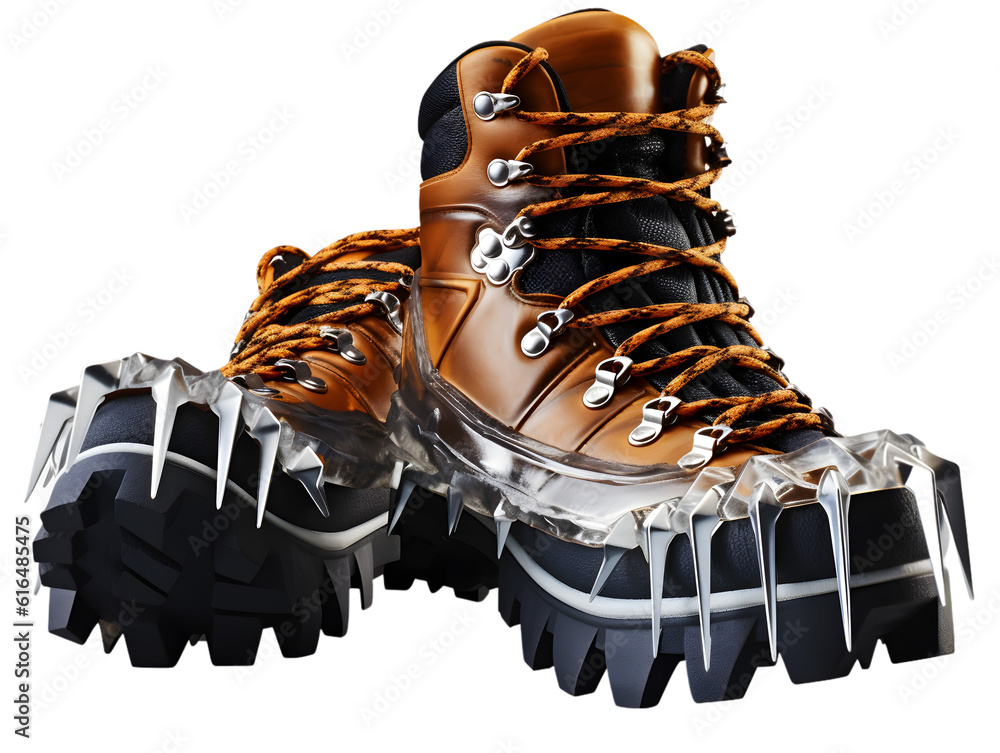 mountain crampons on transparent background, PNG, AI generated. Stock ... mountain crampons on transparent background, PNG, AI generated. Stock ...