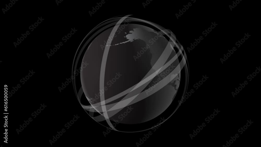 Globe, Earth globe, links, Connections around the earth. 2d, animation ...