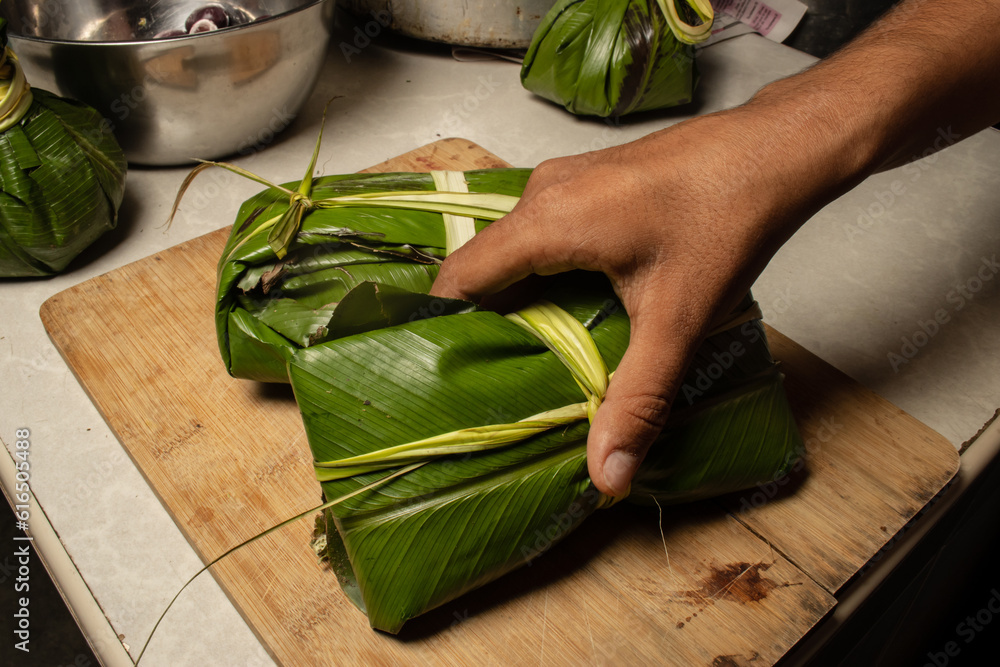 THE JUANE, TYPICAL FOOD OF THE PERUVIAN AMAZON, IS CONSUMED IN THE ...