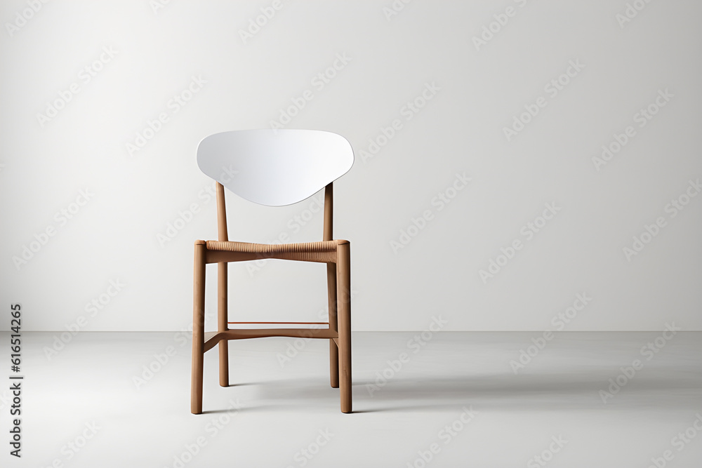 Beautiful chairs on a white background, minimalism and clean design ...