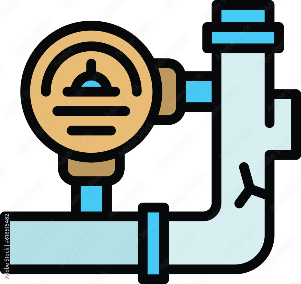 Broken pipe icon. Outline Broken pipe vector icon for web design ...