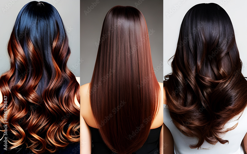 different type of hair style of the girls back side view. beautiful ...