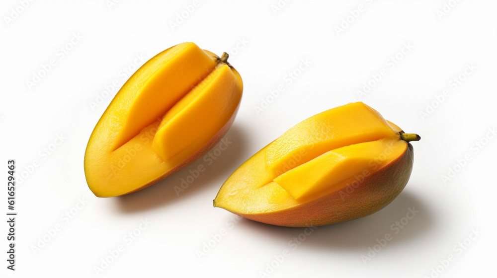 mango on white background HD 8K wallpaper Stock Photographic Image ...