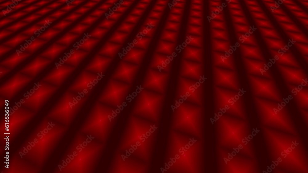 Animated abstract red background 3d illusion with pulsating square ...
