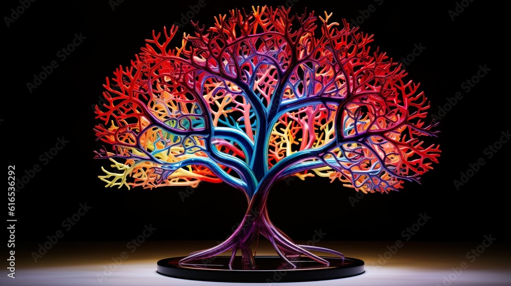 Vascular Tree - Cardiology Concept made with Generative AI Stock ...