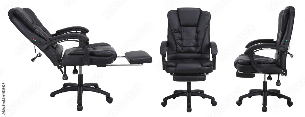 Premium black leg rest office chair, ergonomic office chair with ...