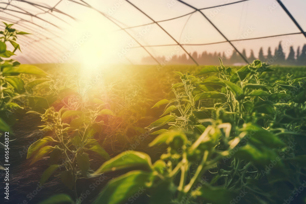 A regenerative greenhouse with soil regeneration techniques, crop ...