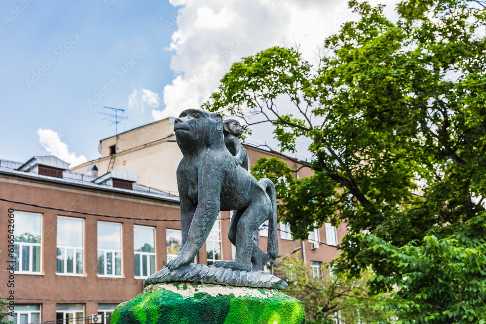 Moscow, Russia - June 14, 2022: Animal sculptures in the Moscow Zoo ...