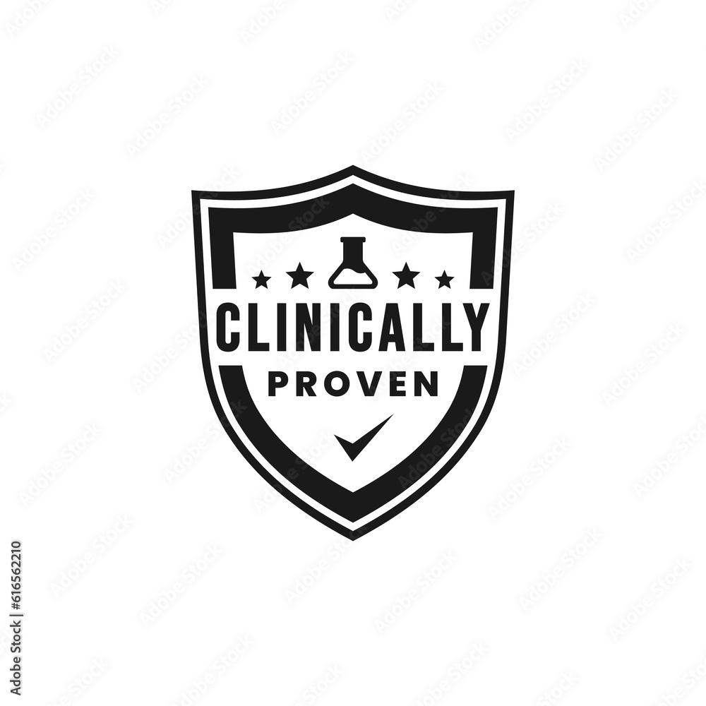 Vetor de Clinically proven label or Clinically proven badge vector ...