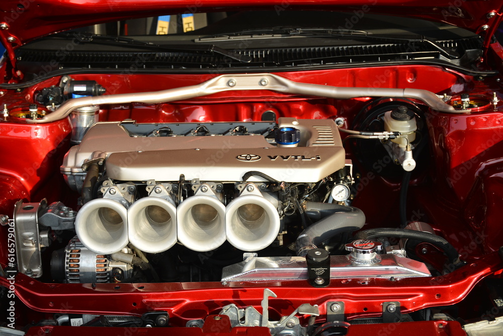 Toyota corolla engine at Manila International Auto Show in Pasay ...