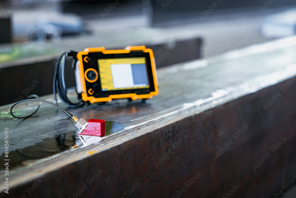 UT, Ultrasonic testing to detect imperfection or defect in welding of ...