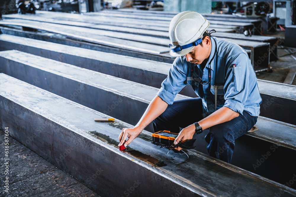 UT, Ultrasonic testing to detect imperfection or defect in welding of ...