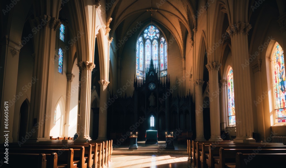 anime cathedral, church, generative ai, generative, ai Stock ...