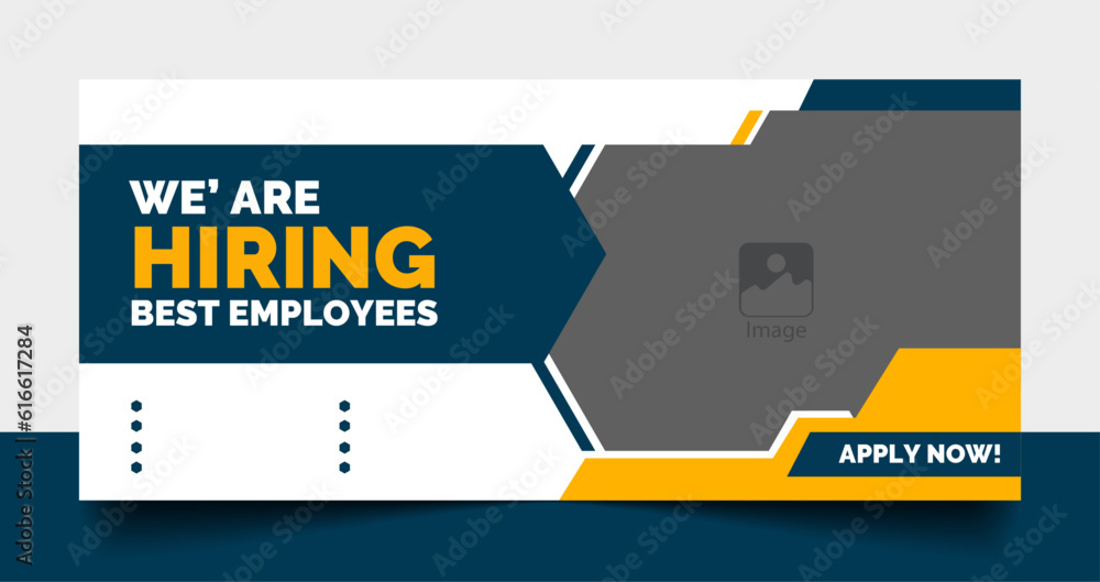 We are hiring job vacancy cover header banner Minimal job vacancy ...
