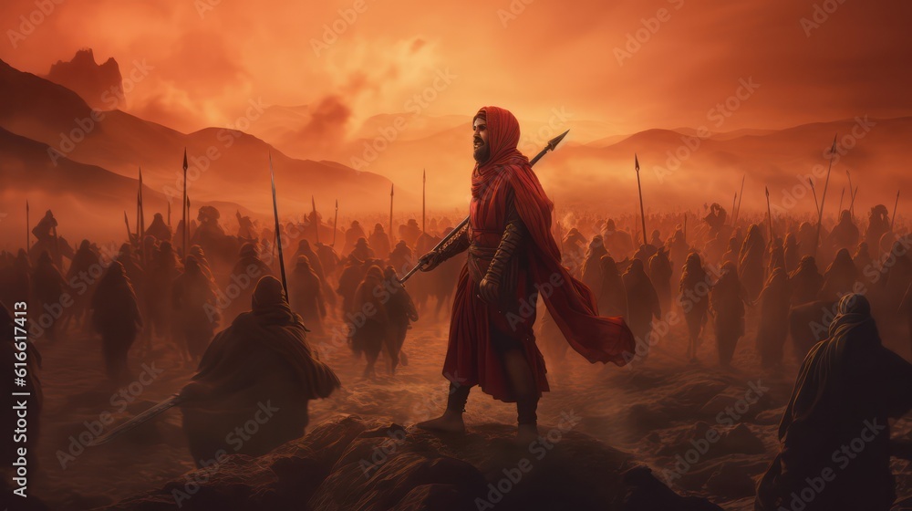 medieval war atmosphere, in the land of Europe and the Middle East ...