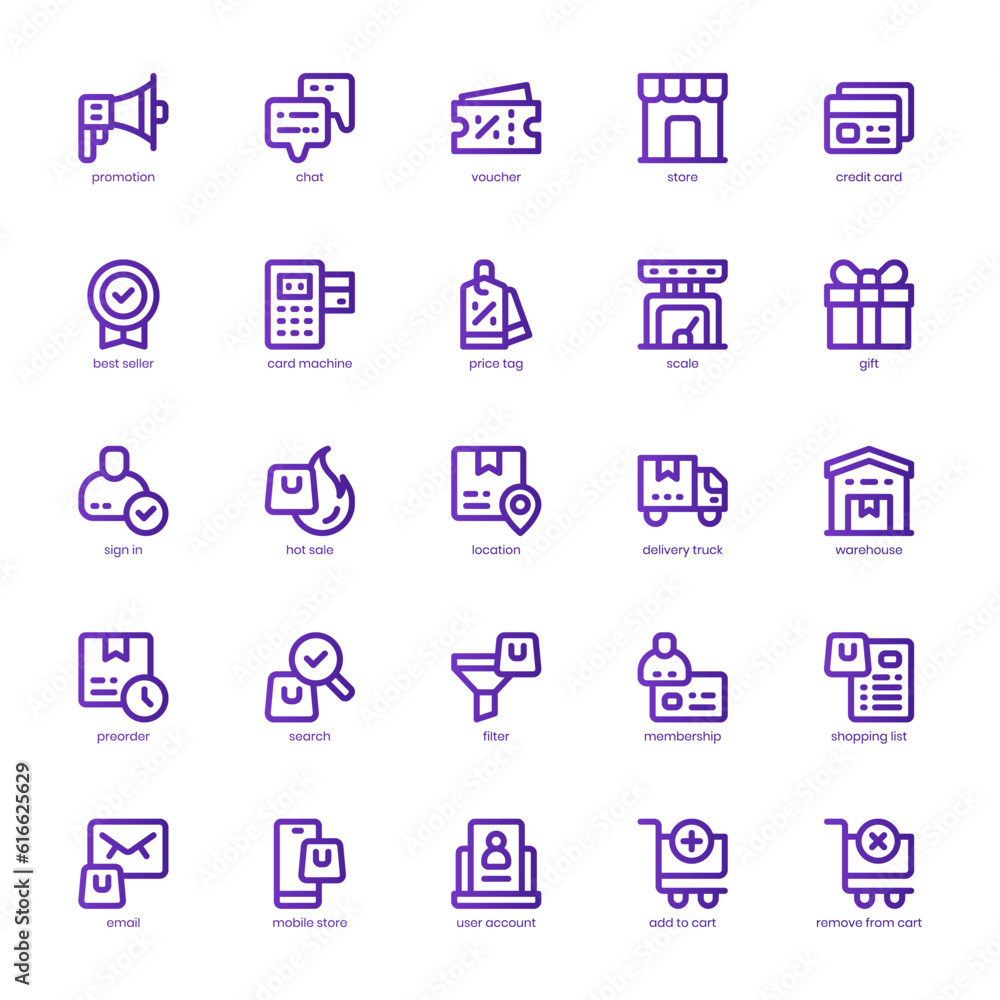 Web Store Icon pack for your website design, logo, app, and user ...