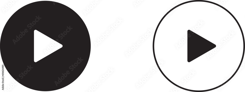 Play icon set. Play button icon. Stock Vector | Adobe Stock