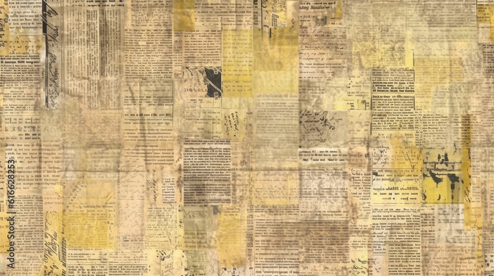 Newspaper paper grunge aged newsprint pattern background. Vintage old ...