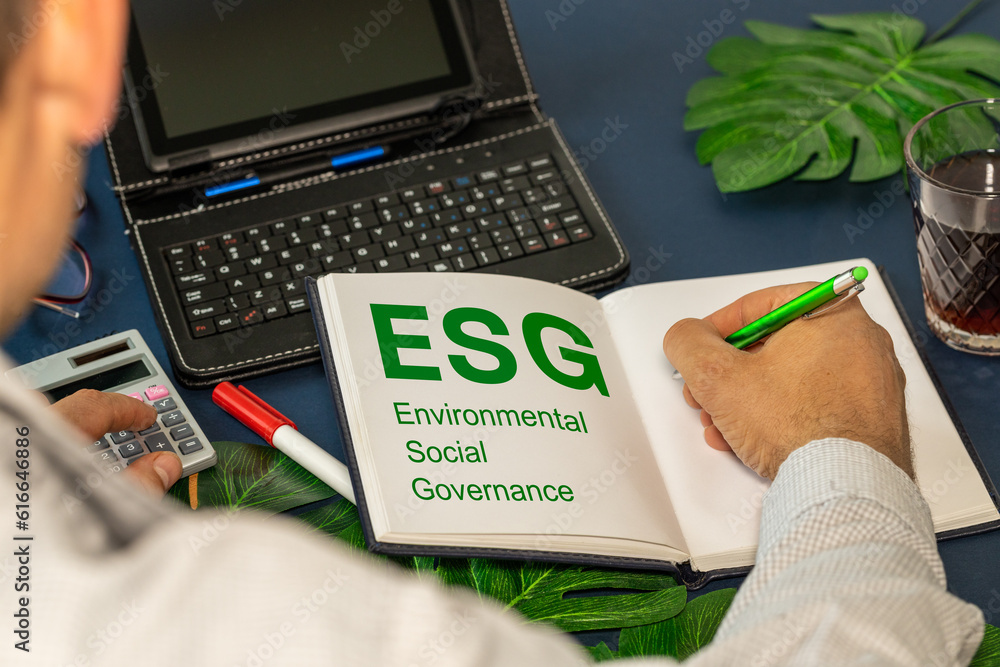 Writing an ESG report, concept, goals, trends and company achievements ...