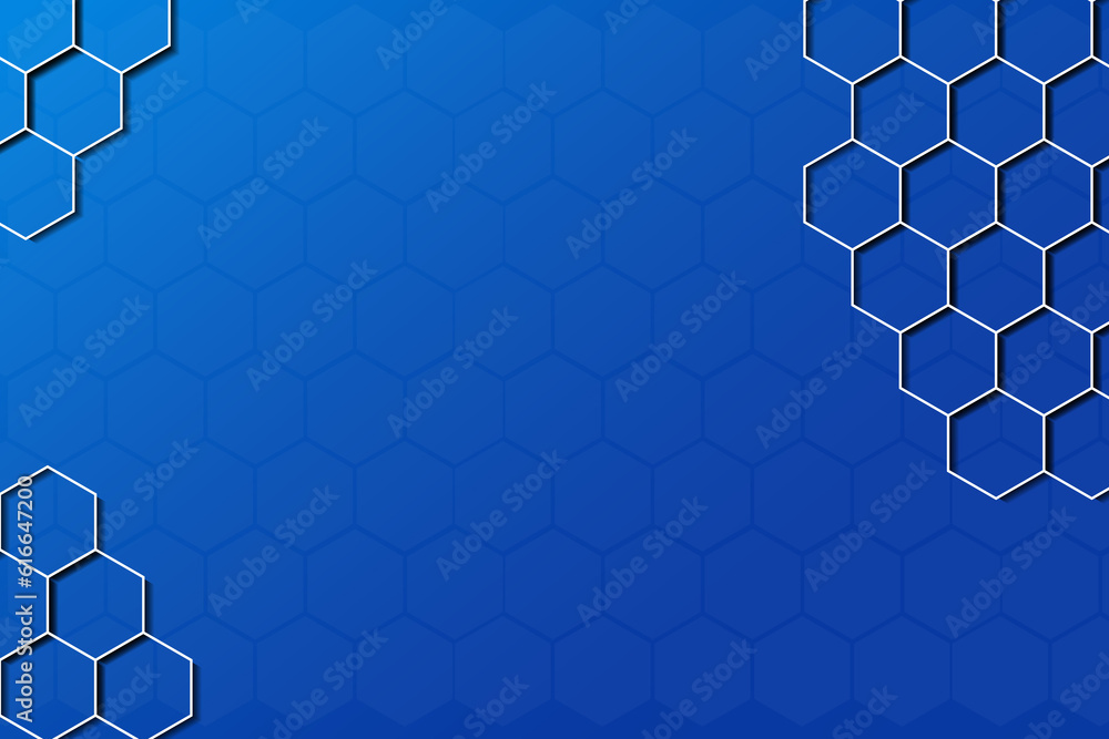 Ligh blue abstract medical background with surface of hexagon ...