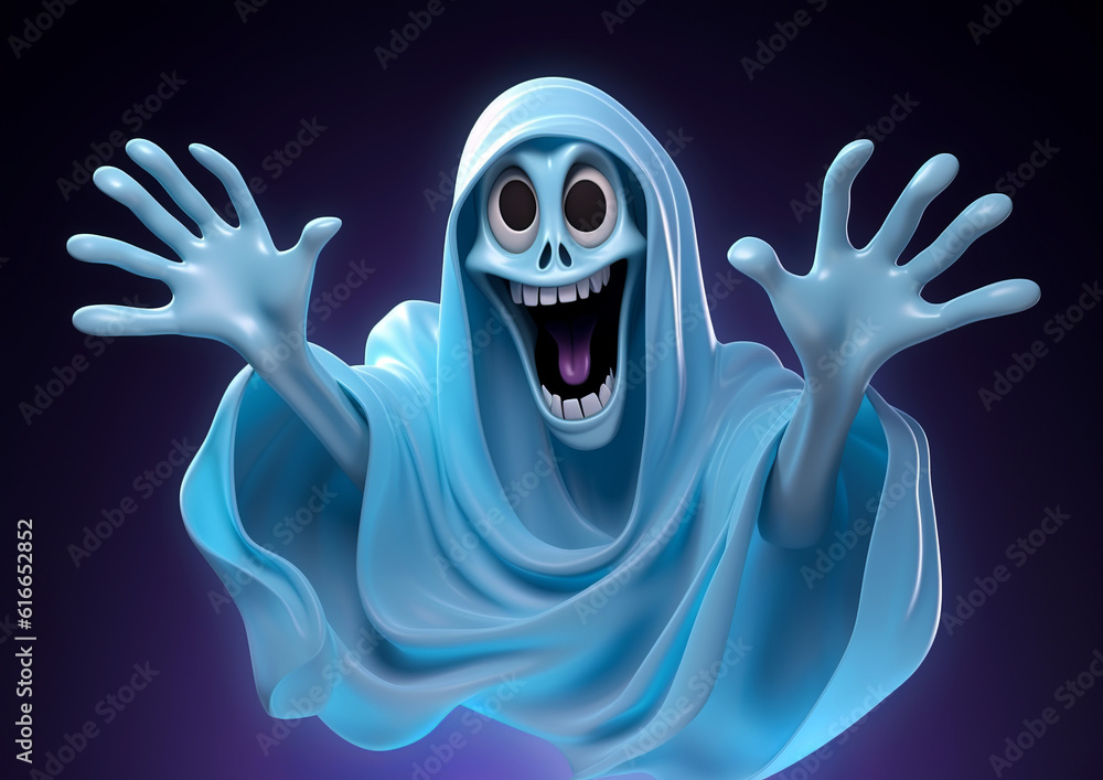 Scary ghost images with zombie hands create fear on Halloween night. In ...