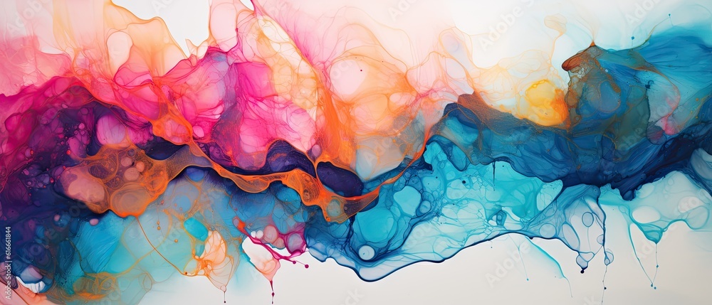 A unique abstract background with a combination of alcohol ink and ...